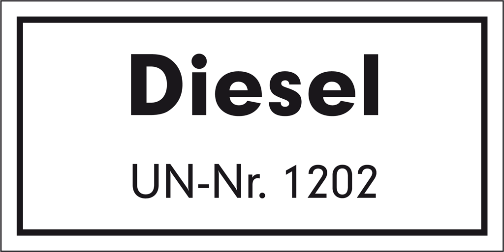 Diesel UN-Nr. 1202 Gefahrgut Aufkleber | Jetzt kaufen