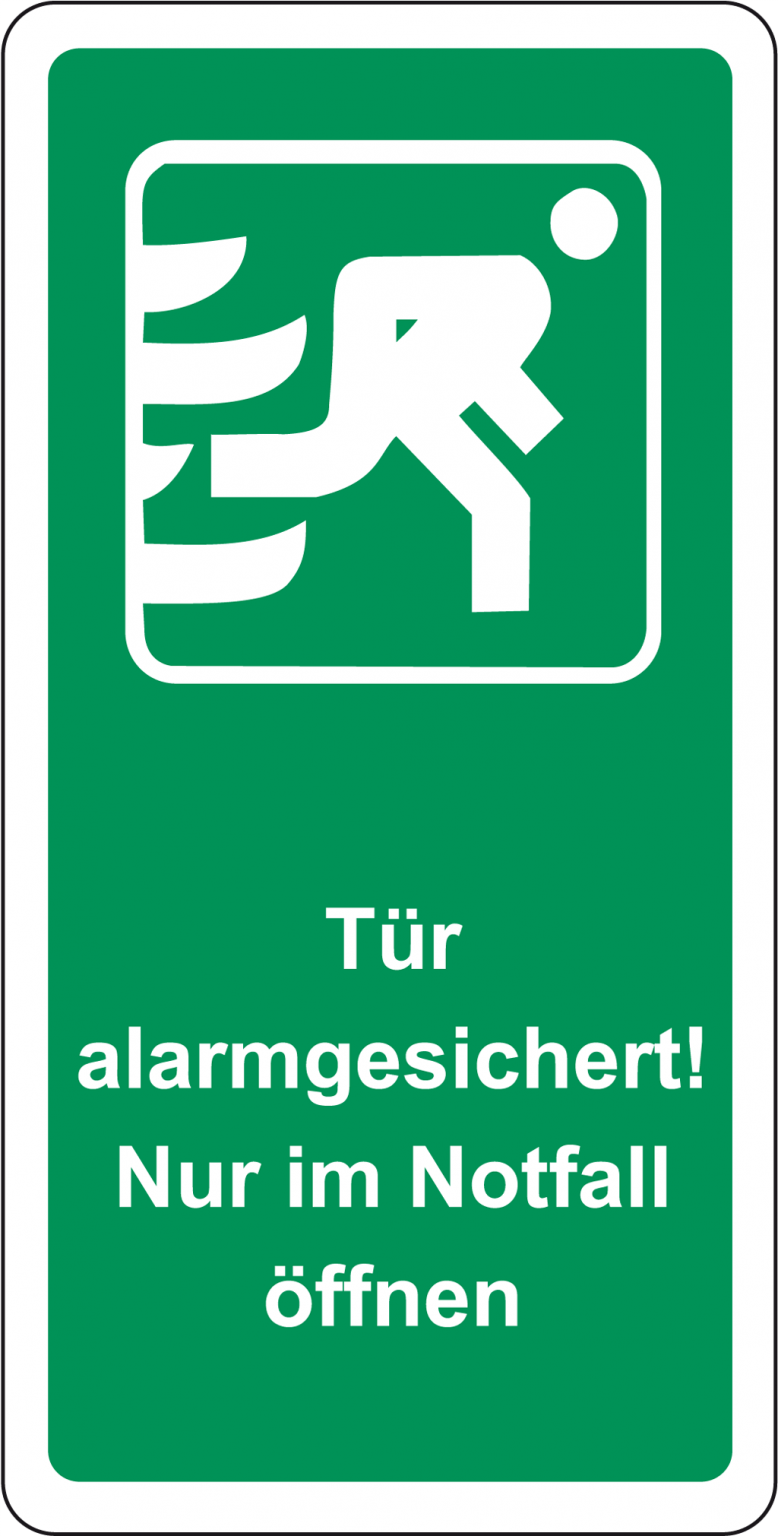 032.78 Tür alarmgesichert! Nur im Notfall öffnen - schilder.de