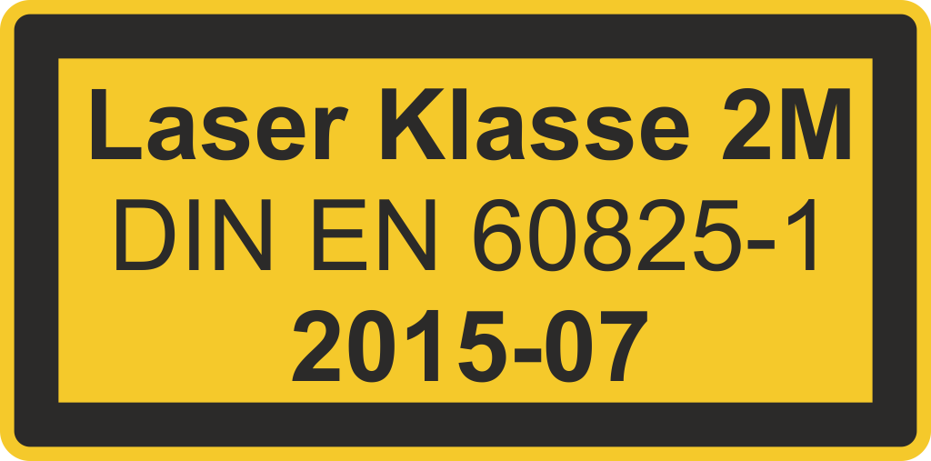 Laser Klasse 2M Warnschild, Aufkleber DIN 60825-1 kaufen - Schlemmer